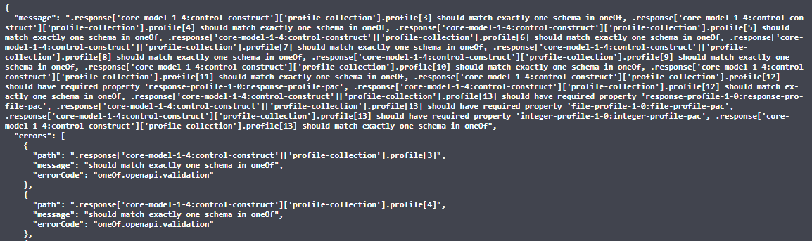 additionalProperties:false property to be added for the action-profile schema of core-model-1-4 ...