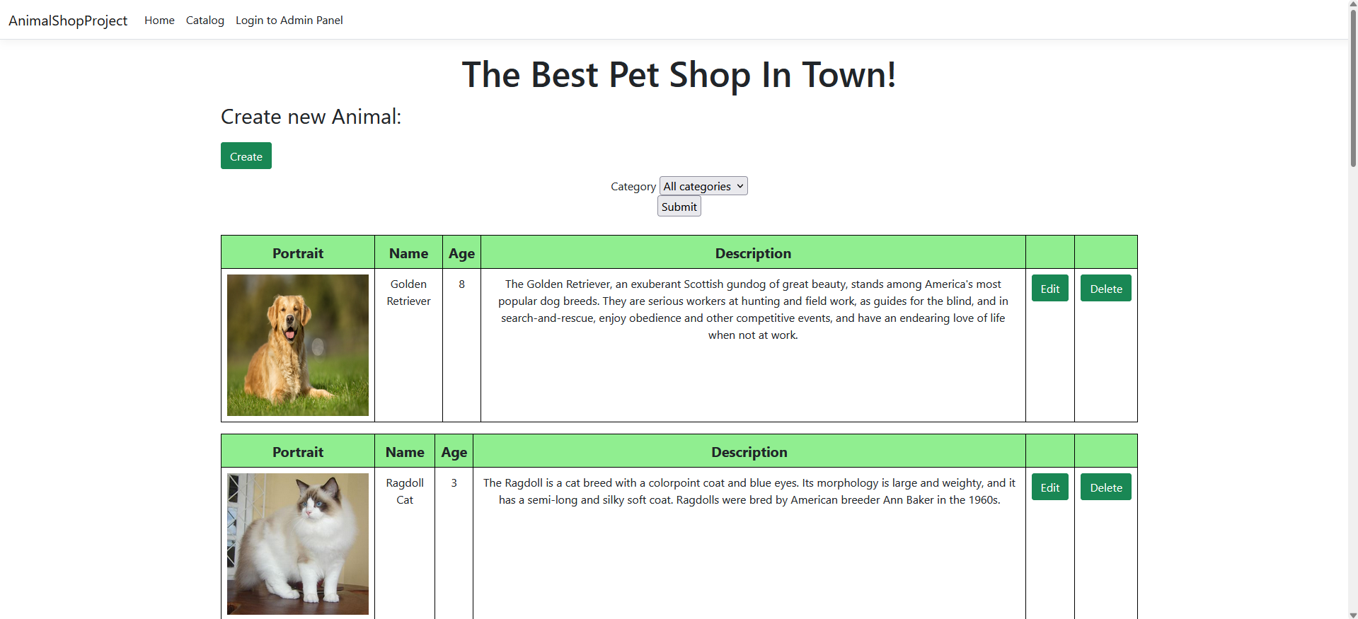 GitHub - InbalBu/AnimalPetShop: Pet Shop Programmed in ASP.Net, MVC.