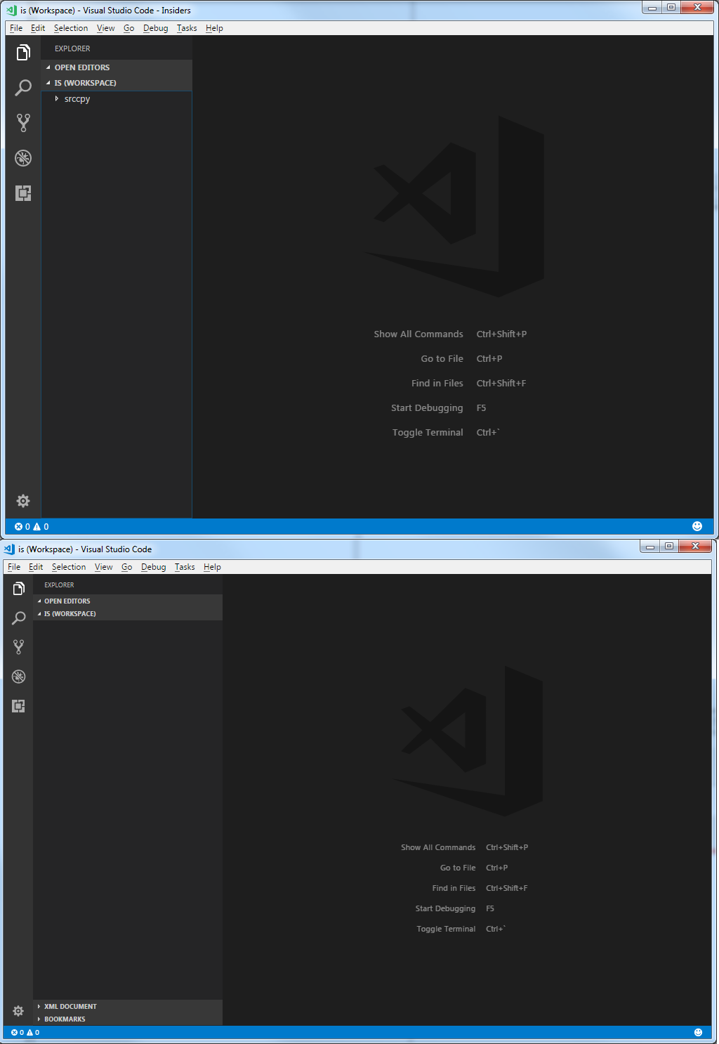 Multi root feature does not display included work root directories ...