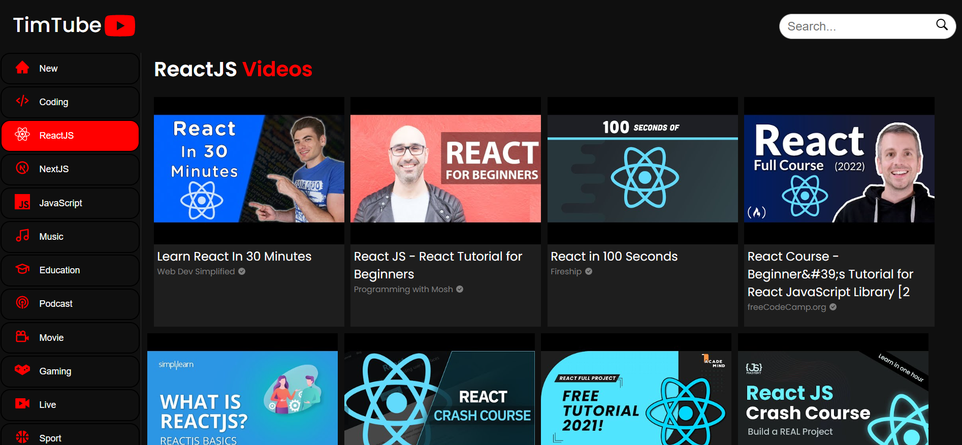 GitHub - Tim-Mclennan/TimTube