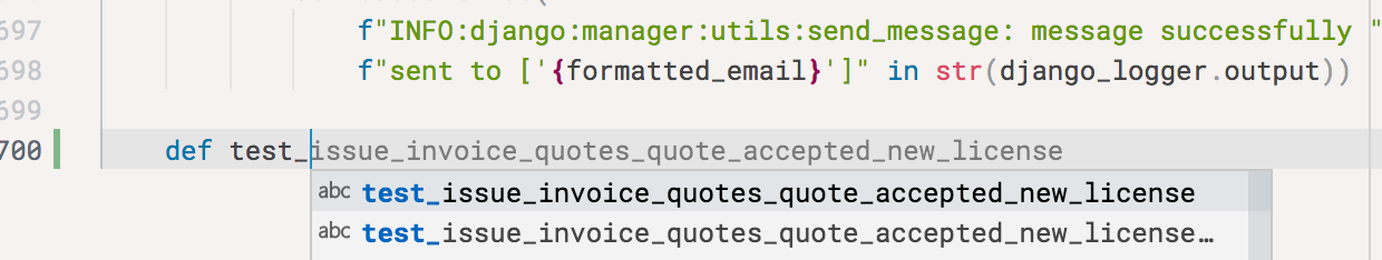 [Python] Autocompletion for existing methods and functions definition ...
