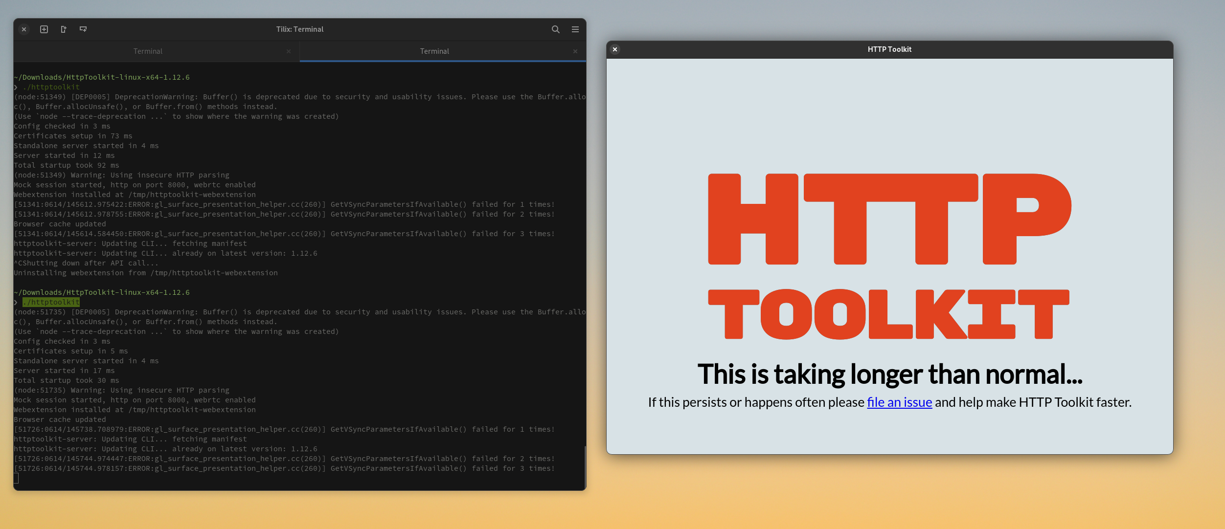 [Bug]: App never loads - GetVSyncParametersIfAvailable() failed for 3 times! · Issue #435 ...