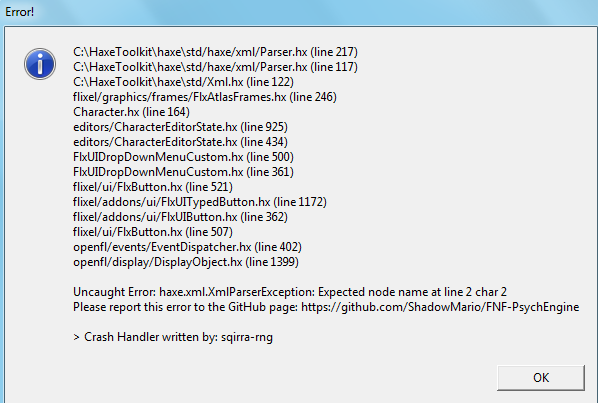 Whenever i try to open a custom character game crashes · Issue #10076 · ShadowMario/FNF ...