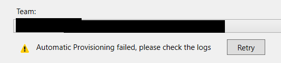 iOS Signing Fails due to Error in Generating Automatic Provisioning Profile or Certificate ...