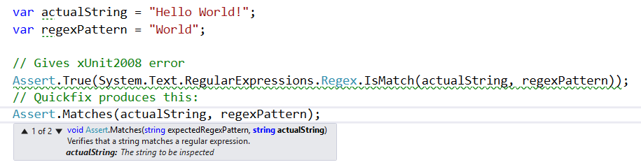 xUnit analyzer fix for xUnit2008 produces wrong code · Issue #1398 · xunit/xunit · GitHub