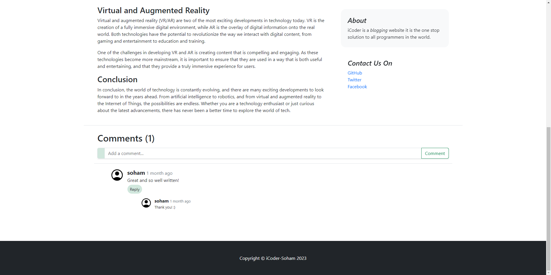 GitHub - sohamw03/Codegemini: Blogging website created with Django