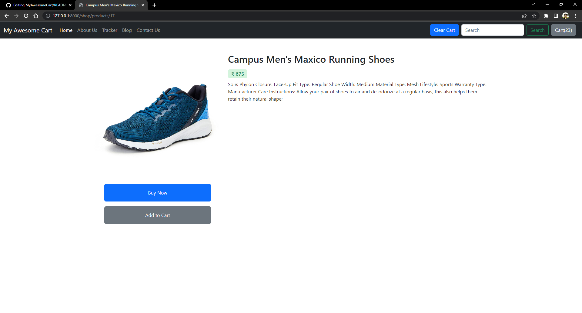 GitHub - sohamw03/MyAwesomeCart: eCommerce website created with Django
