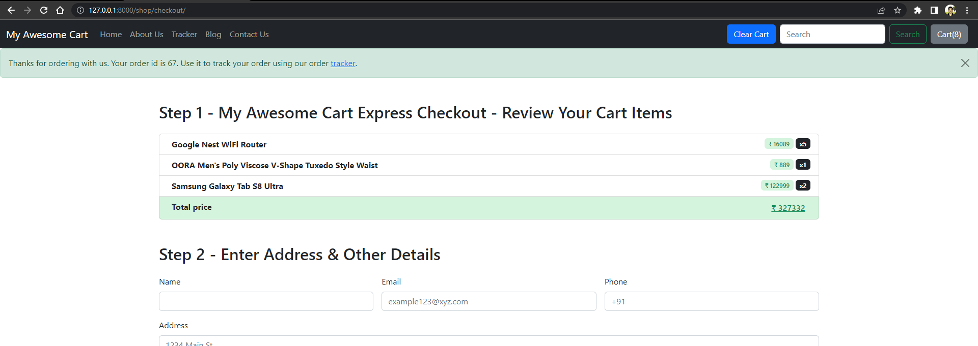 GitHub - sohamw03/MyAwesomeCart: eCommerce website created with Django