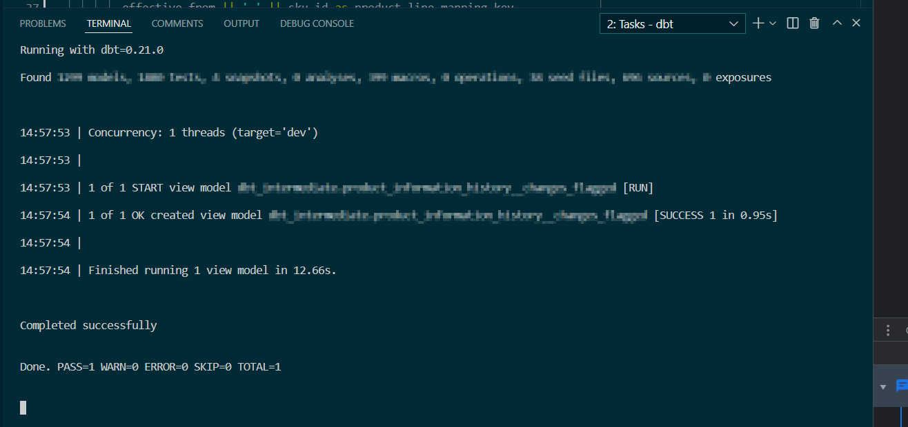 Color missing on Tasks - dbt terminal · Issue #107 · AltimateAI/vscode-dbt-power-user · GitHub