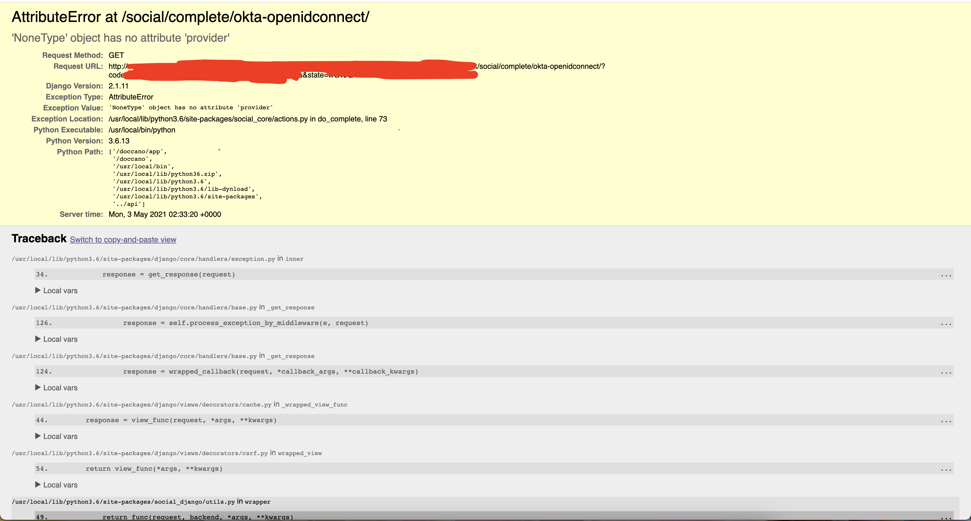 Okta OIDC social login is not available · Issue #1255 · doccano/doccano · GitHub