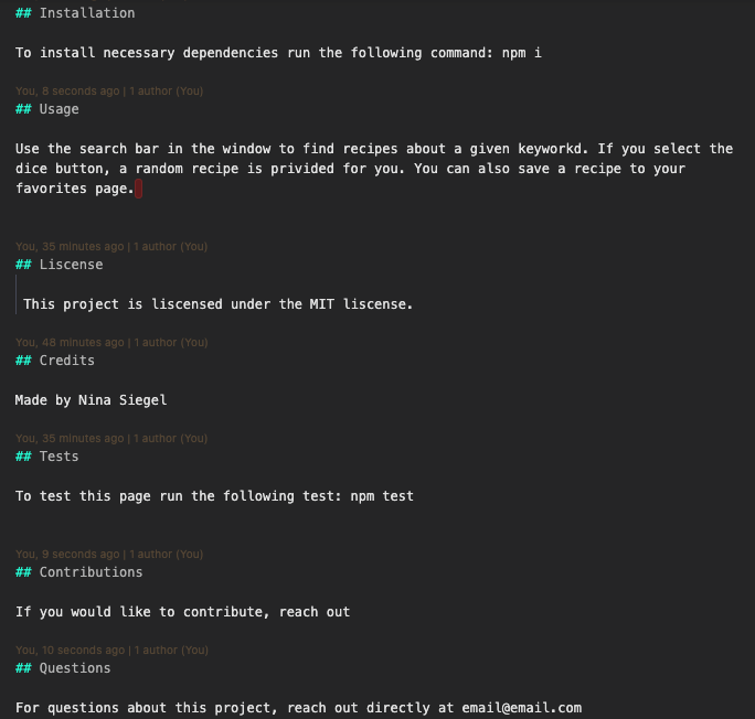GitHub - nmsiegel1/README-Generator: A command line application that ...