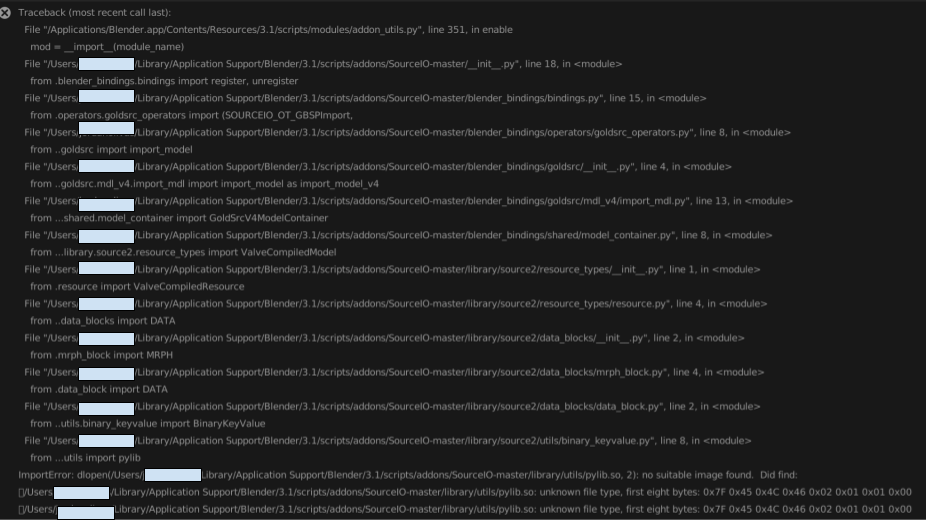 SourceIO won't enable on macOS after install · Issue #127 · REDxEYE/SourceIO · GitHub