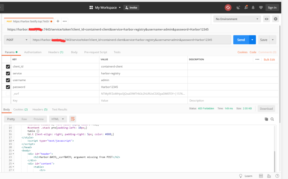 get token error from harbor using OAuth2 · Issue #10316 · goharbor/harbor · GitHub