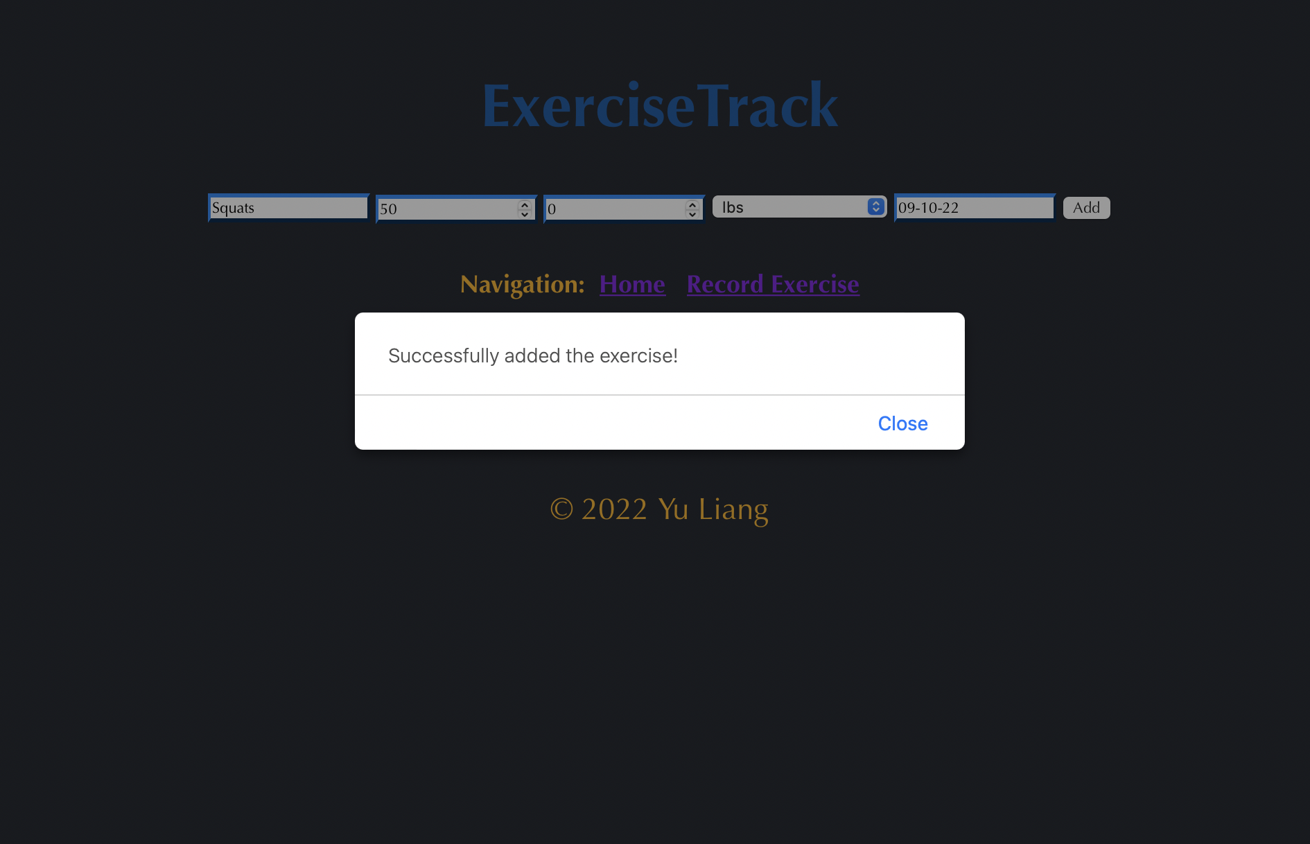 GitHub - dyhliang/WorkoutTrack: This app tracks a user's workouts on a ...