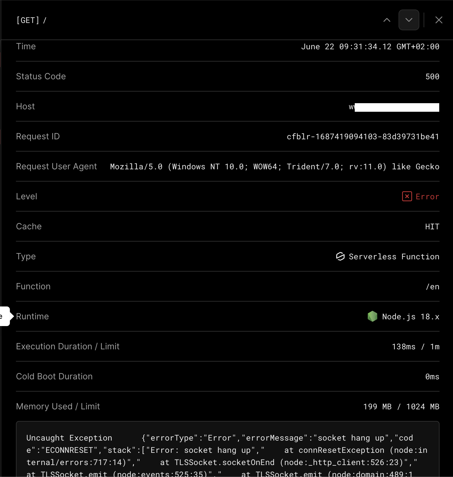 [Error 500] "Socket Hang Up" Randomly Occurring on any Routes in ...