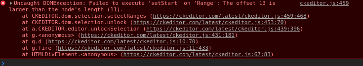 Undoying changes with blurred editor throws error · Issue #3368 · ckeditor/ckeditor4 · GitHub