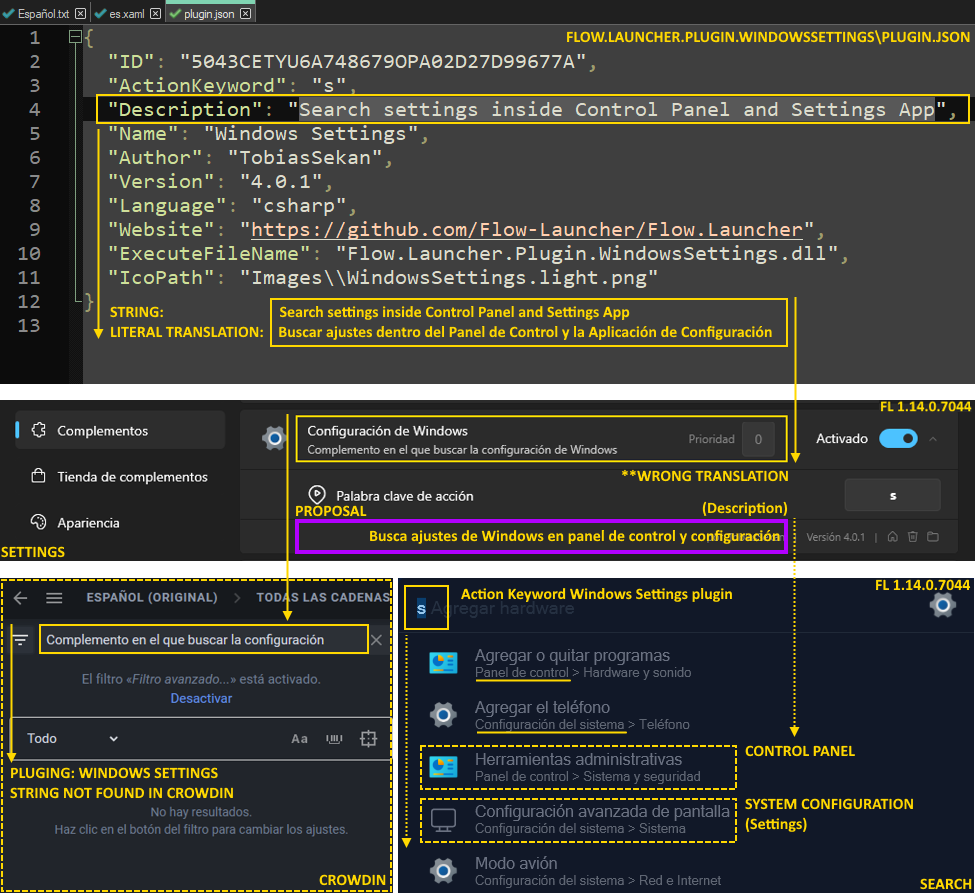 BUG: Graphical interface 1.14.0.7044. Spanish Language · Issue #1972 · Flow-Launcher/Flow ...