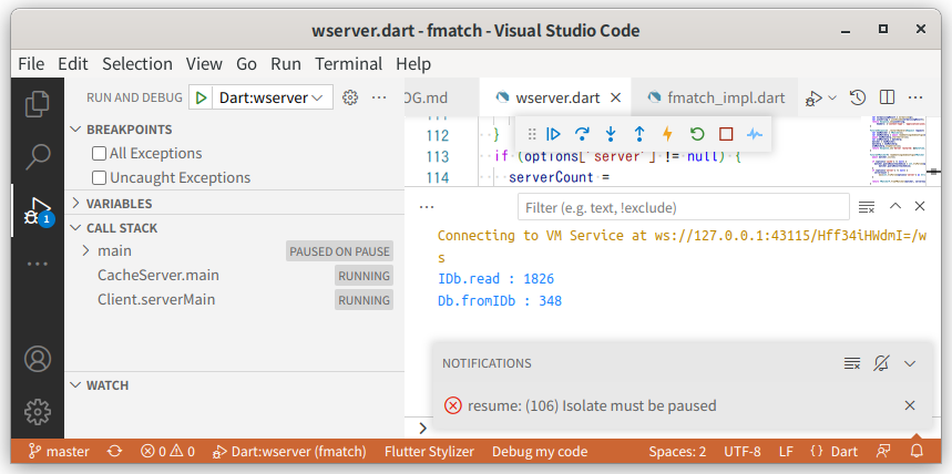Pause On Pause Unexpectedly And Unable To Resume · Issue 4371 · Dart Codedart Code · Github 