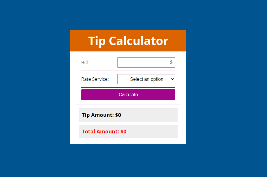 GitHub - ozantassci/tipCalculator