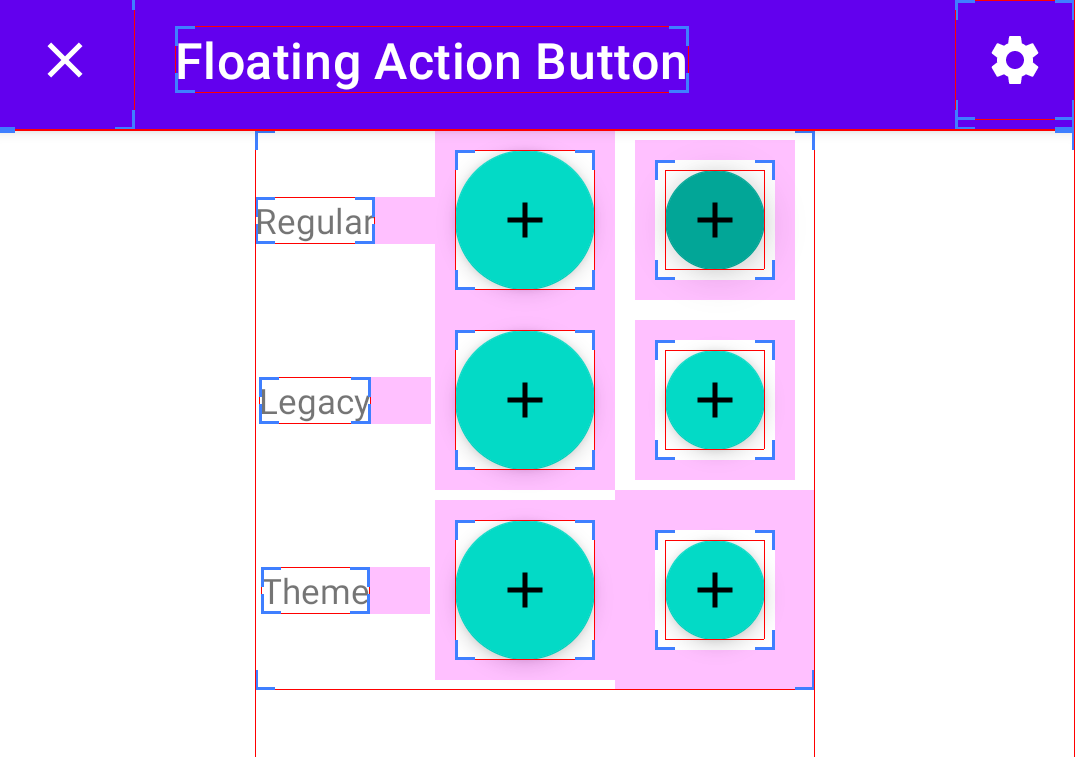 [FloatingActionButton] When pressed mini fab has excess shadow on bottom and right side · Issue ...