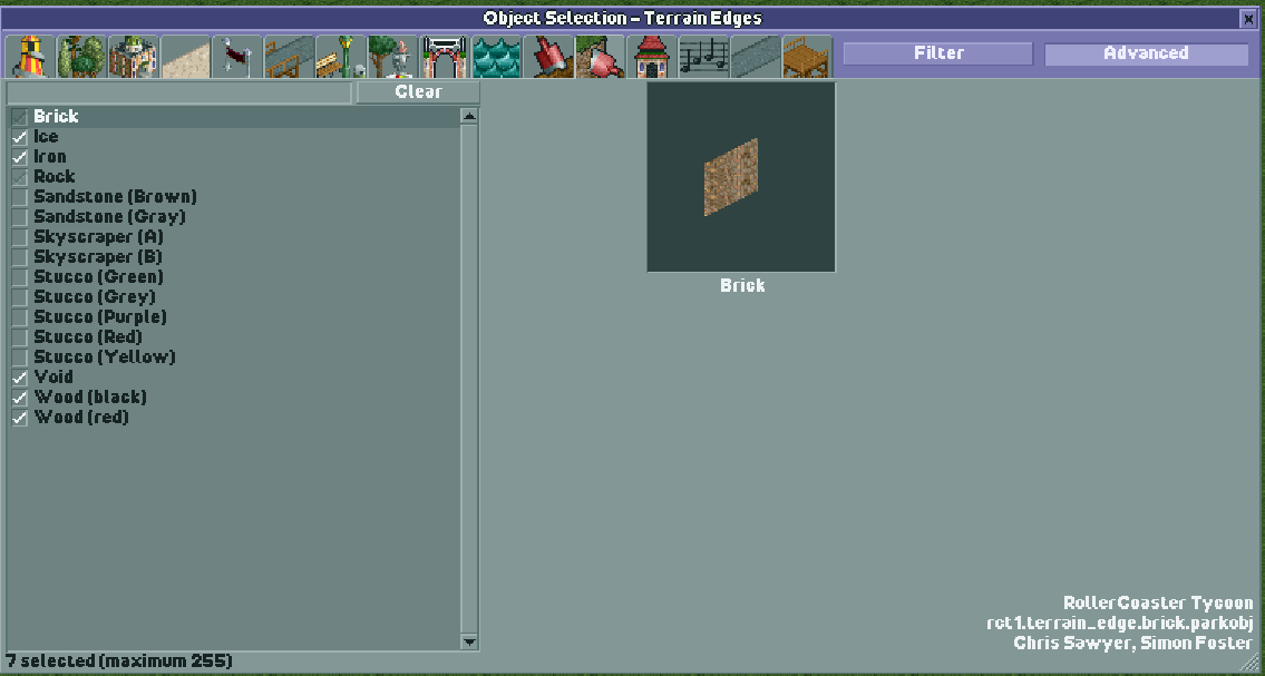 Lanscaping Tool Incorrectly Displays Available Surface/Edge Options · Issue #16916 · OpenRCT2 ...