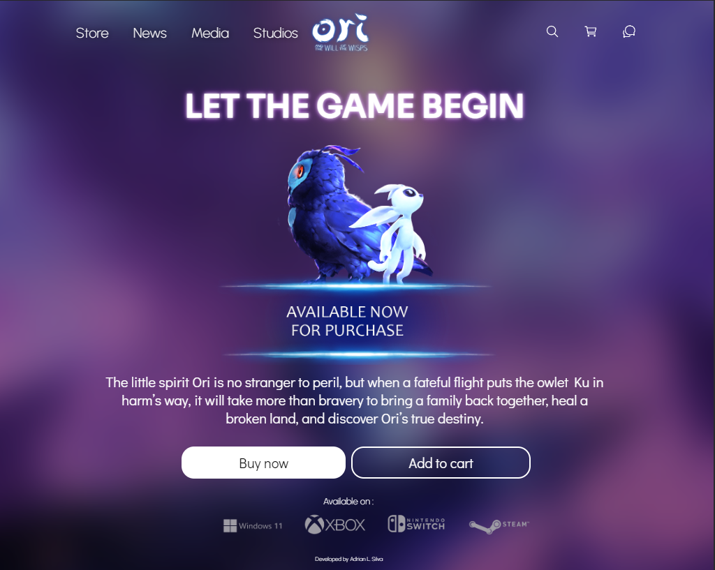 GitHub - addayre/LandingPage: Ori and the Will of the Wisps