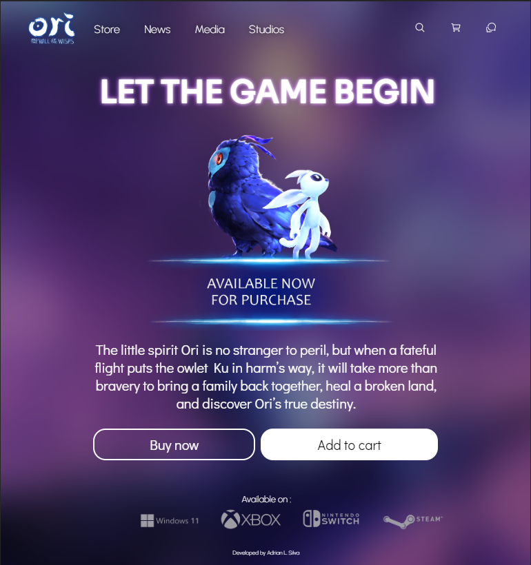 GitHub - addayre/LandingPage: Ori and the Will of the Wisps