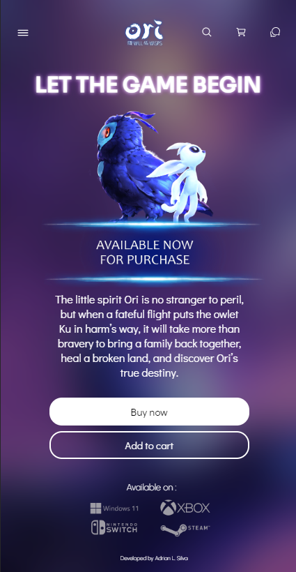 GitHub - addayre/LandingPage: Ori and the Will of the Wisps