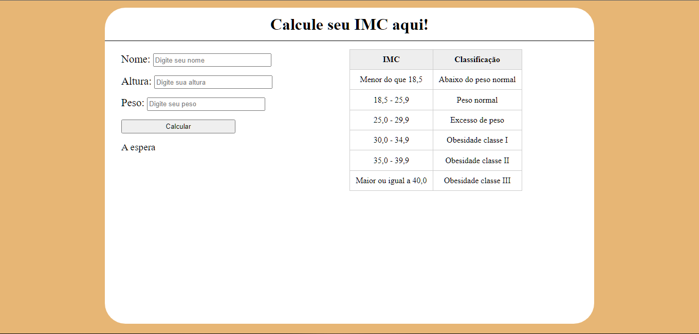 GitHub - LipePLima/IMC: Projeto criado com o intuito de treinar JavaScript. Nele você pode ...