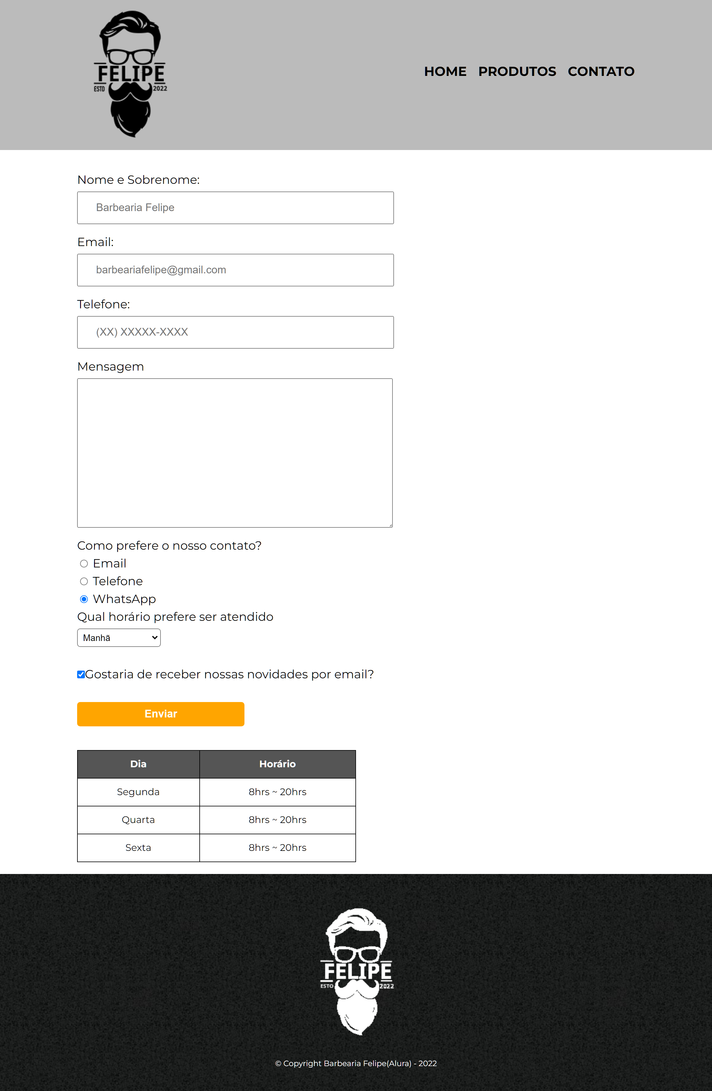 GitHub - LipePLima/Projeto-Barbearia: Projeto do curso de HTML e CSS da Alura
