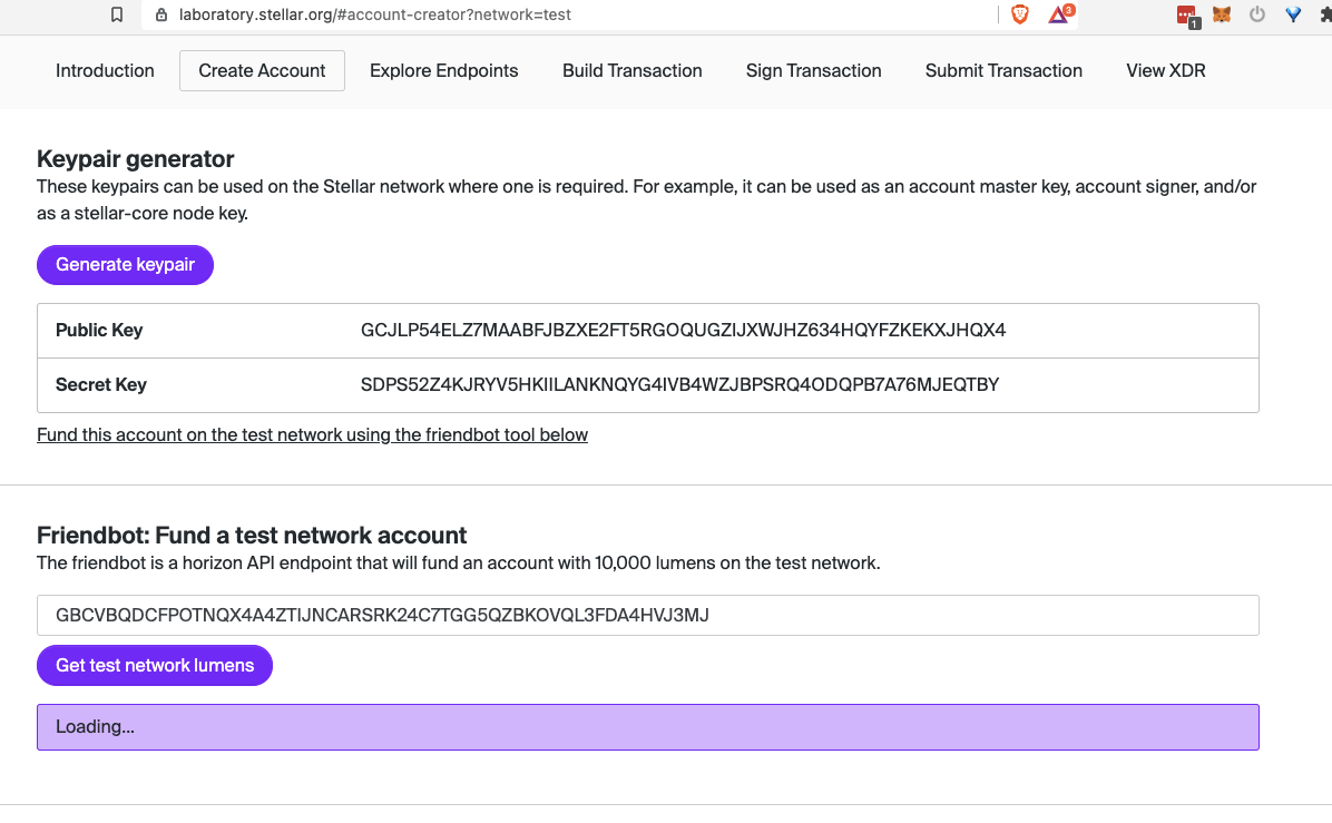 UI hangs on response when funding with friendbot · Issue #614 · stellar ...