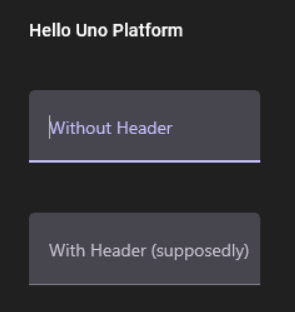[Material] PasswordBox Header not showing · Issue #12517 · unoplatform/uno · GitHub
