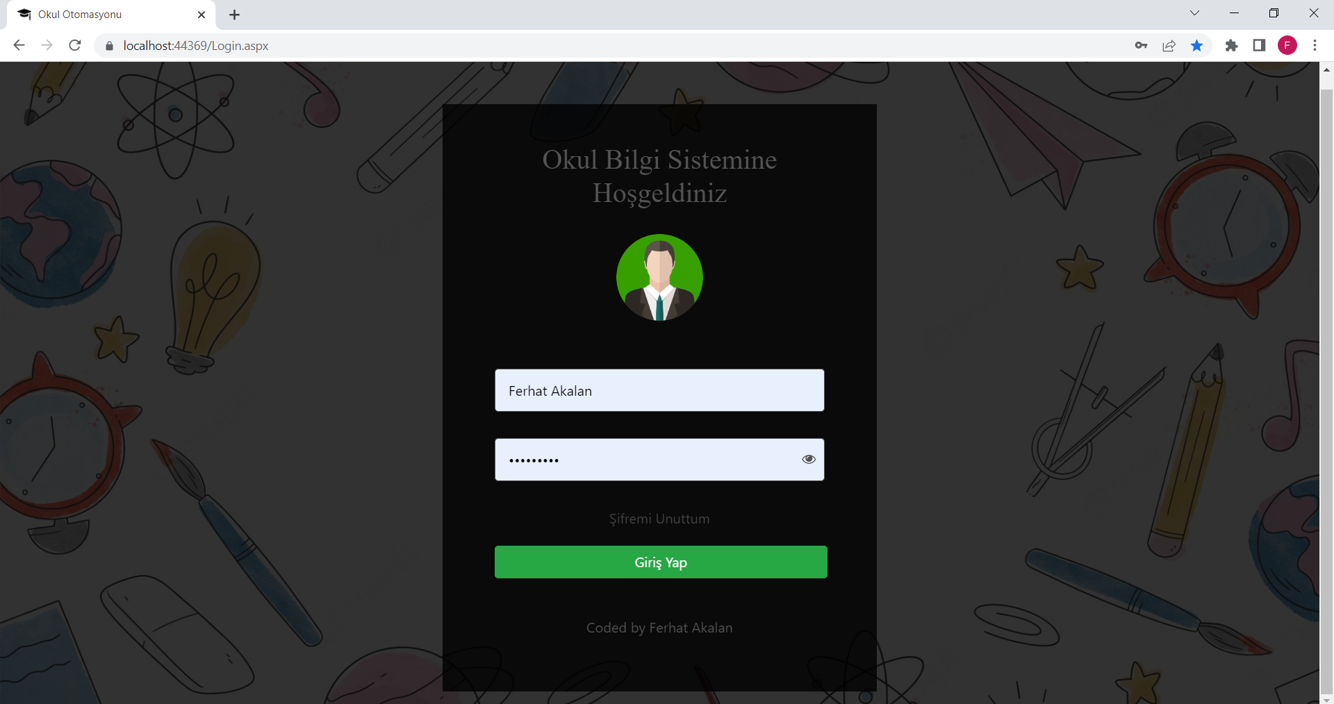 GitHub - FerhatAkalan/School-Management-Project: ASP.NET ile okul otomasyon projesi.