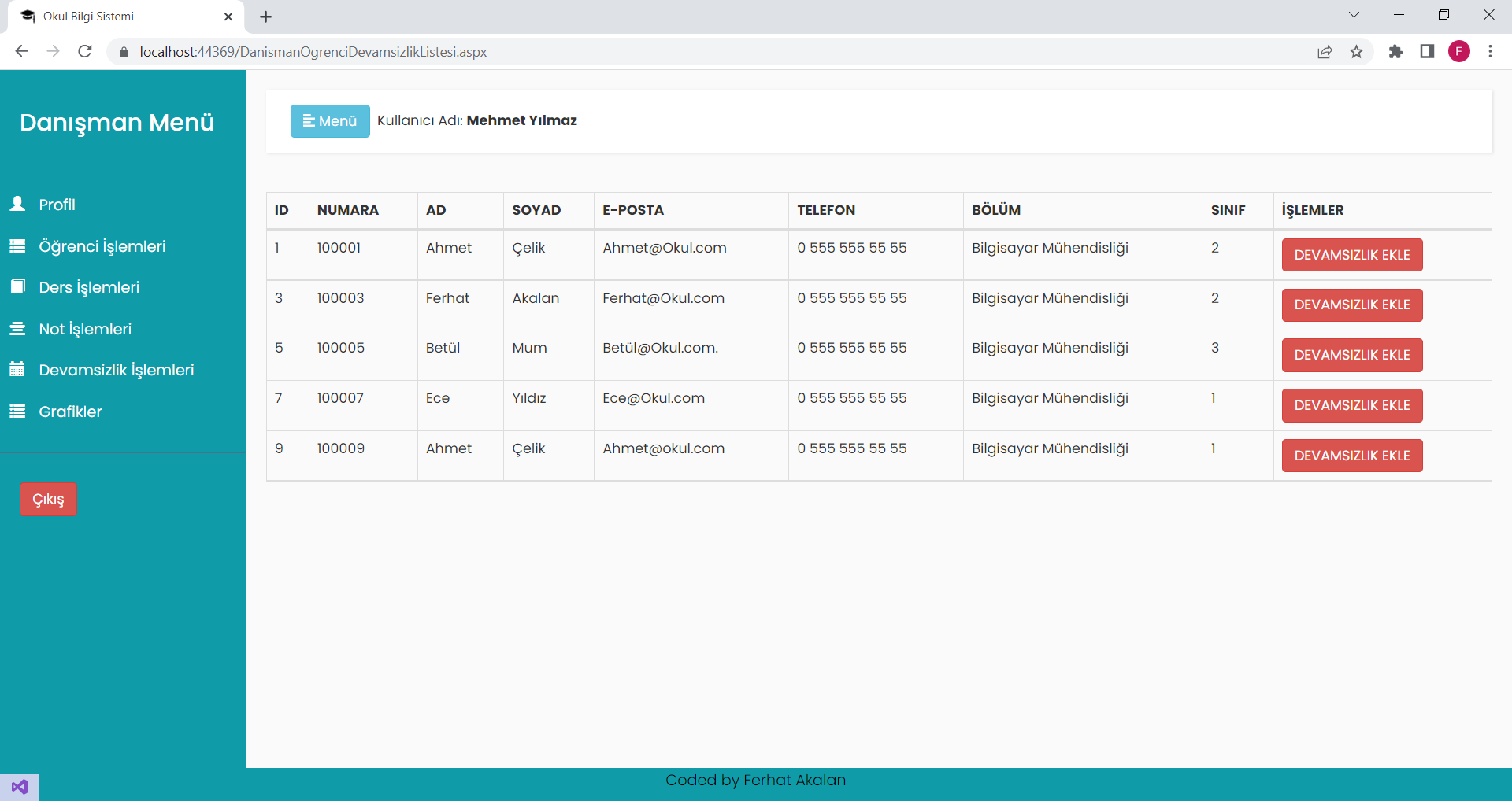 GitHub - FerhatAkalan/School-Management-Project: ASP.NET ile okul otomasyon projesi.