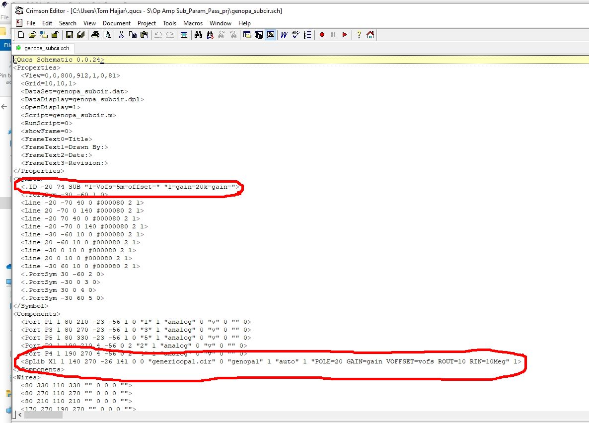 Passing params to subcircuit · Issue #146 · ra3xdh/qucs_s · GitHub