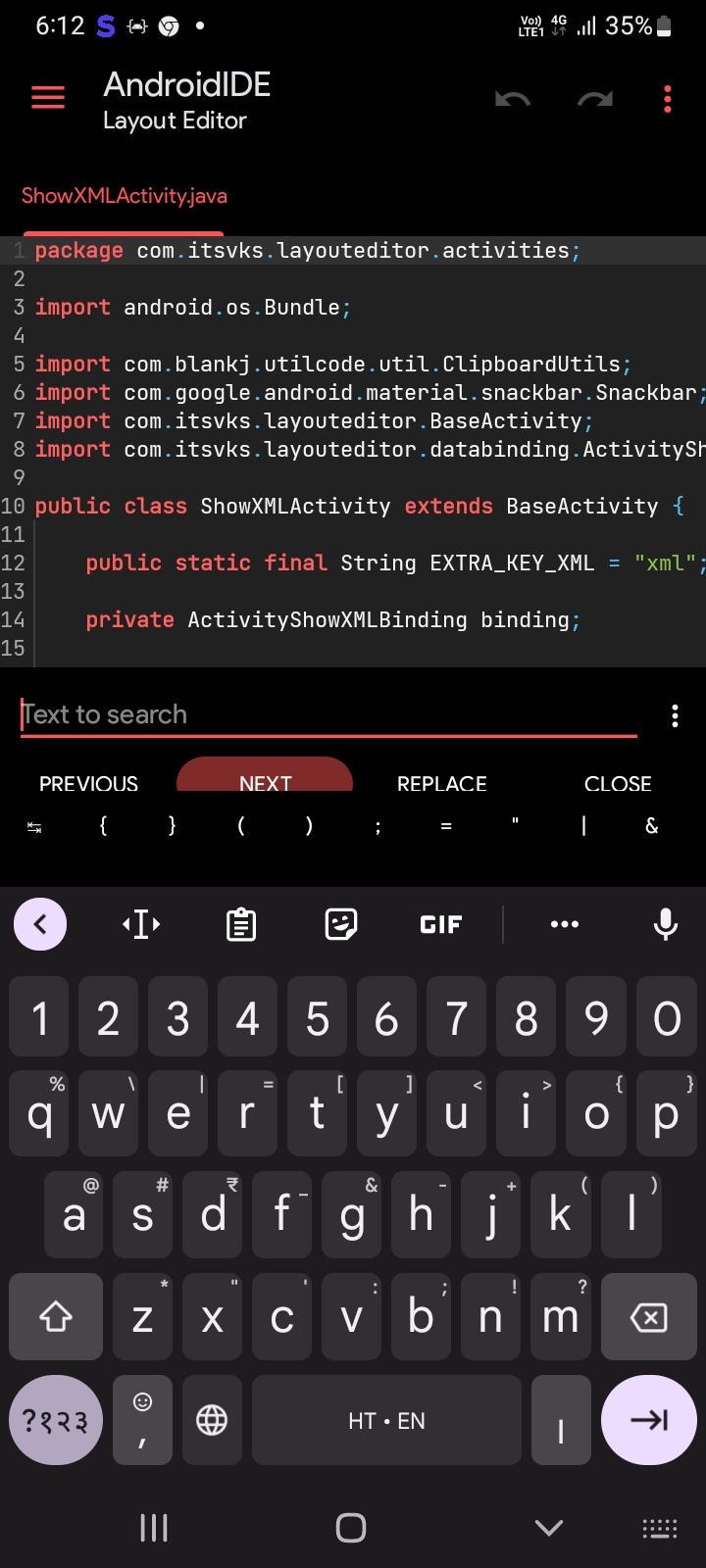 [Bug]: The next, previous, replace and close buttons are overlapping the SymbolInputView ...