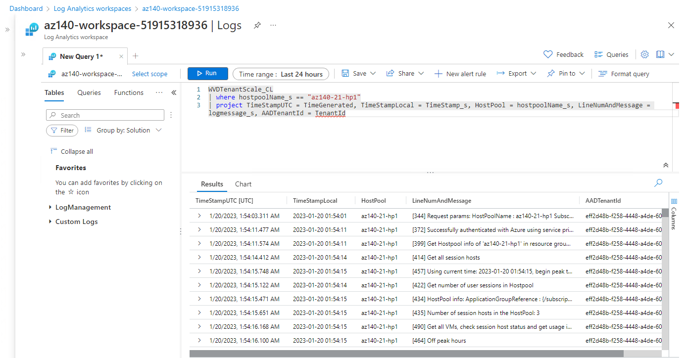 Unable to run the Query in LAB_05L01_Implement_autoscaling_in_host_pools_ADDS · Issue #229 ...