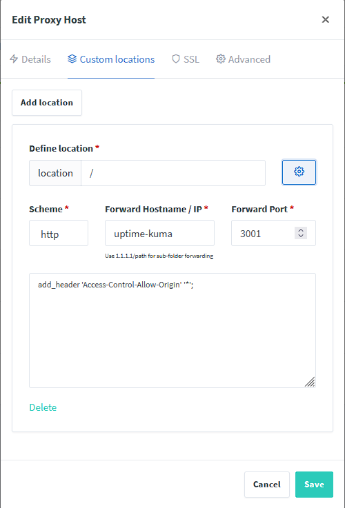 Access-Control-Allow-Origin on the default location "/" · Issue #202 · NginxProxyManager/nginx ...