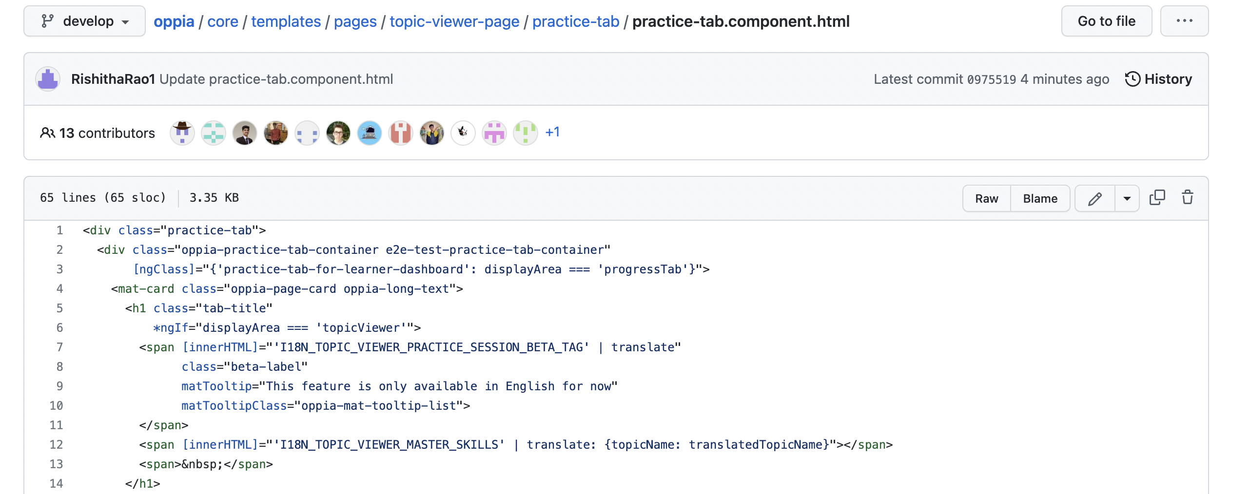 [BUG]: No heading 1 tags seen in Practice tab for any exploration · Issue #17211 · oppia/oppia ...