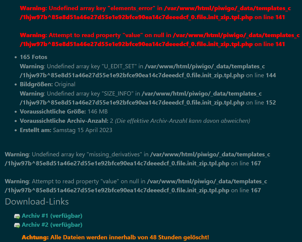 no compatibility with PHP 8.1 · Issue #42 · Piwigo/Piwigo-BatchDownloader · GitHub