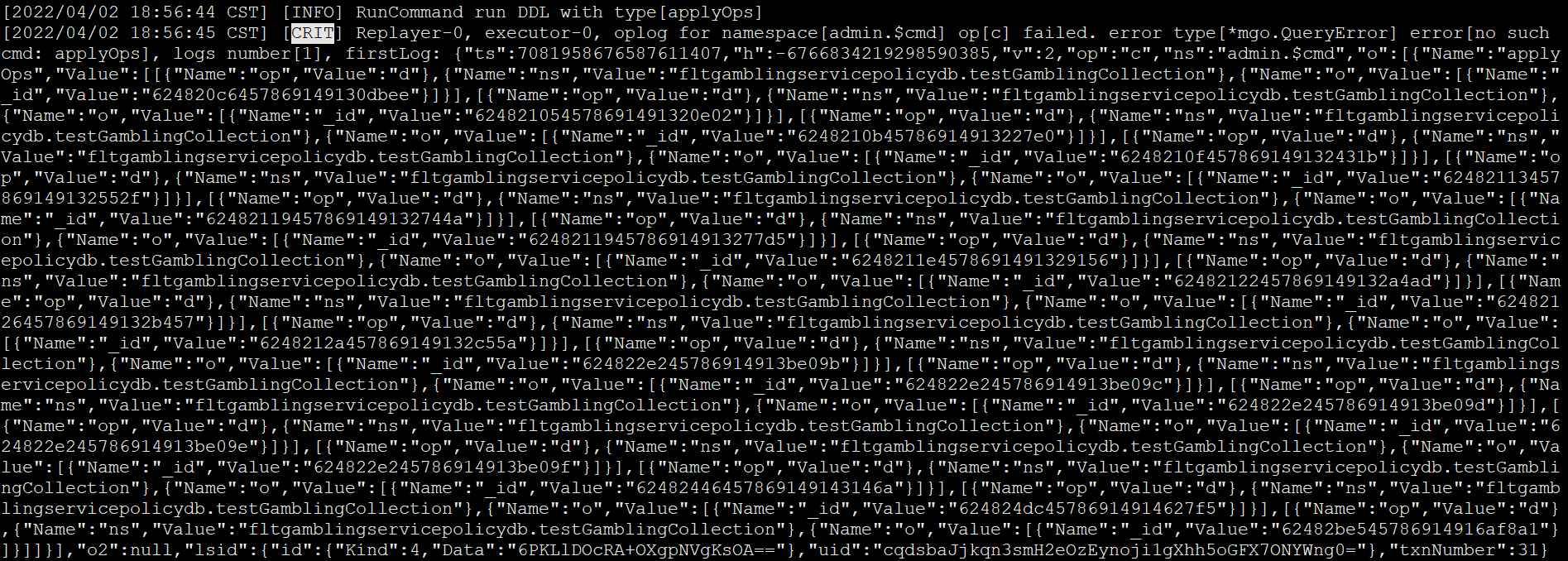 mongoshake应用事务数据报错 · Issue #705 · alibaba/MongoShake · GitHub