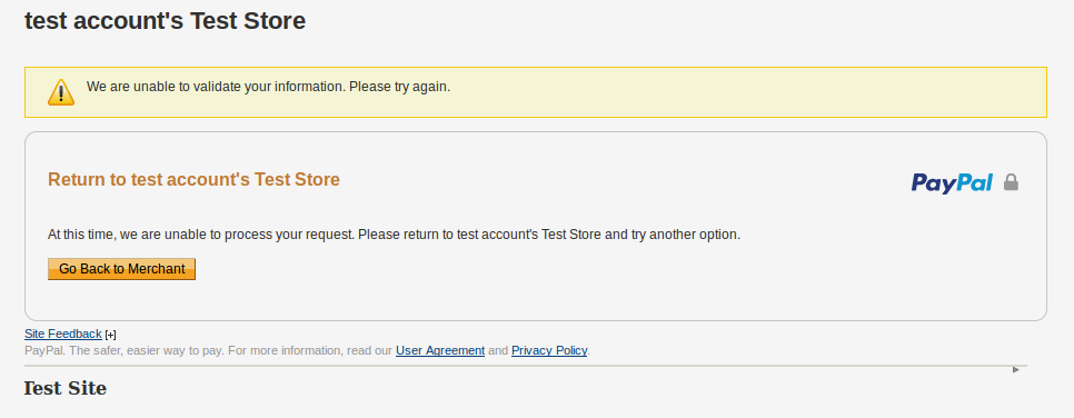 We are unable to validate your information. Please try again. -- At this time, we are unable to ...