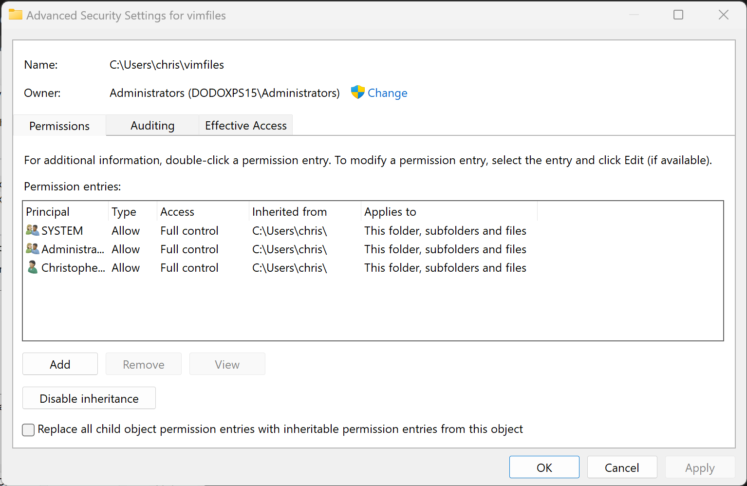 On Windows, the vimfiles folder is owned by administrator upon install · Issue #11888 · vim/vim ...