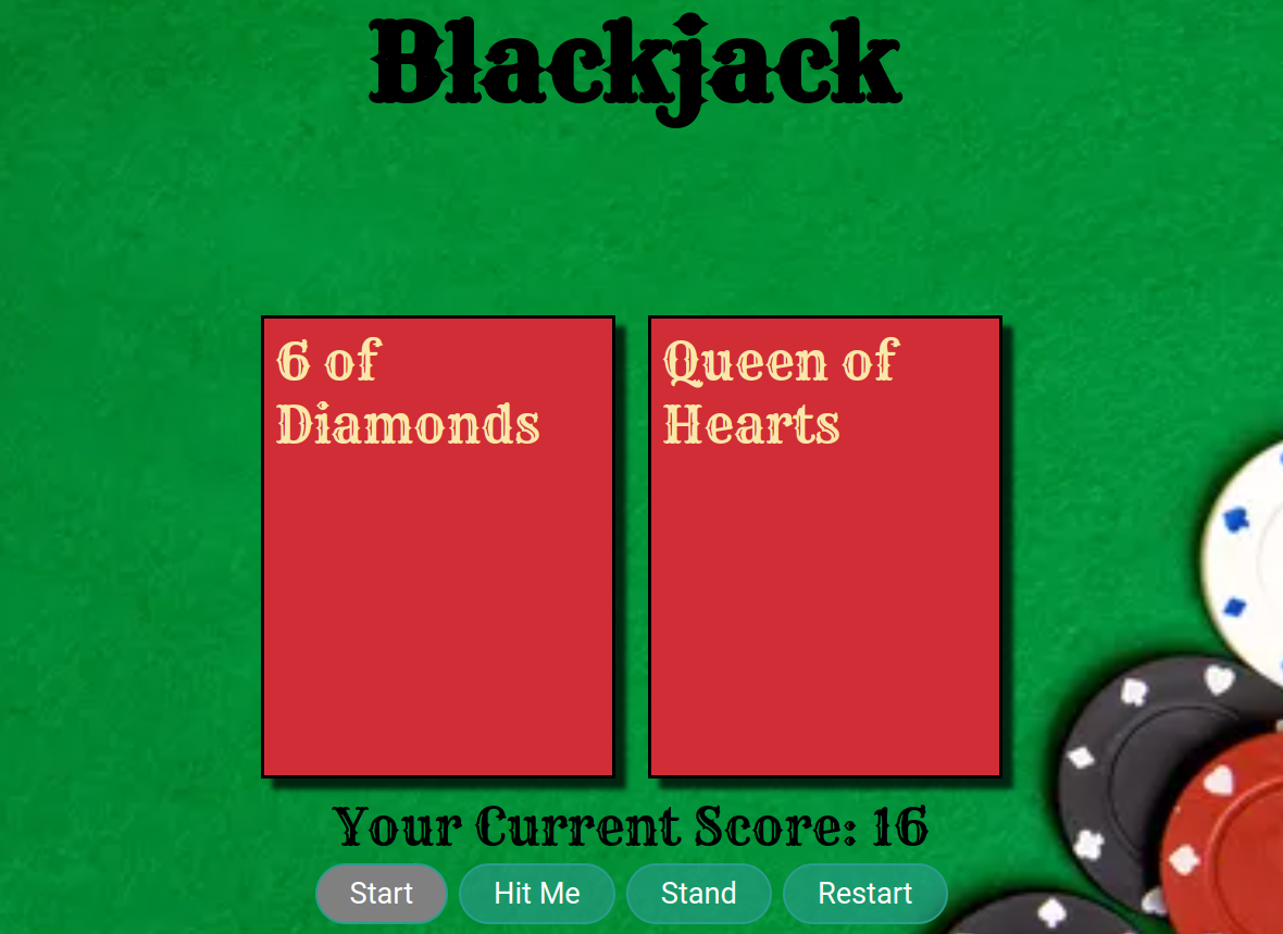 Github Riddles Sys Blackjack Vjs Vanilla Javascript Version Of The Famous Game Of Blackjack