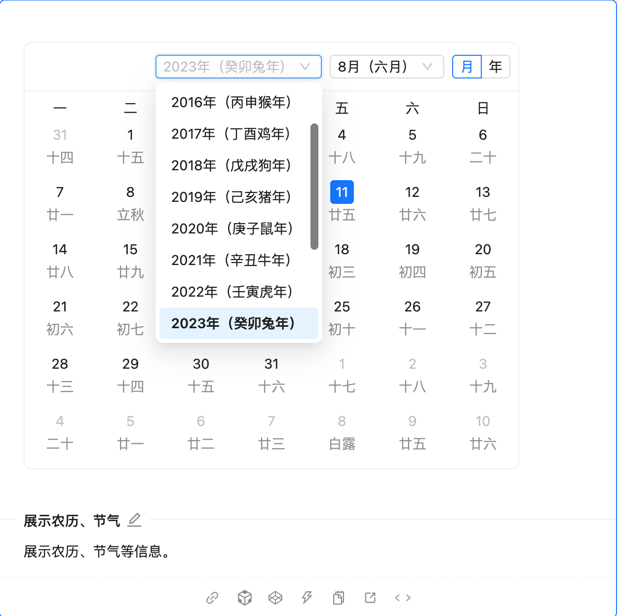 📝 [RFC] Calendar support customize select label · ant-design ant-design ...