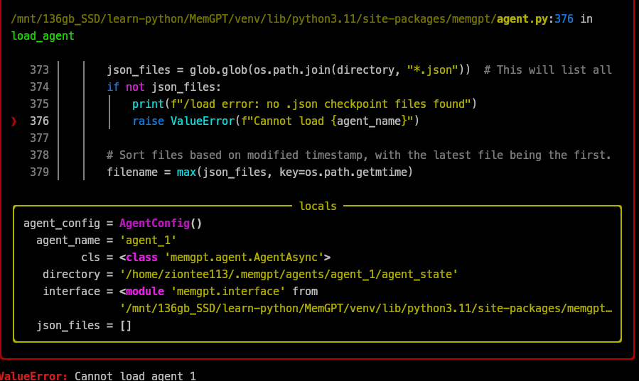 Cannot load agents / new agents have no memory · Issue #356 · cpacker ...