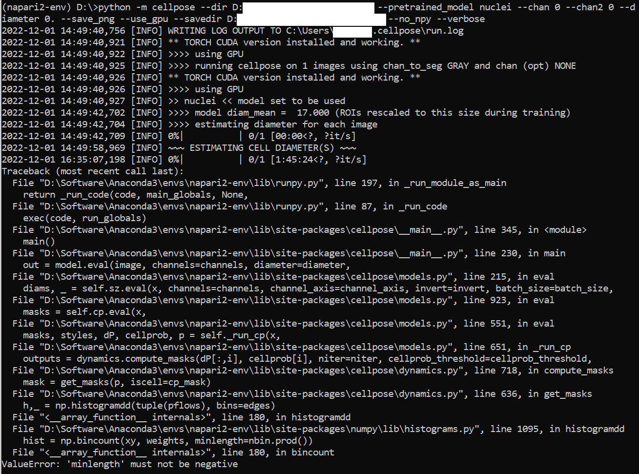 Cell Diameter Error In Large Size Images · Issue 614 · Mouselandcellpose · Github 2013