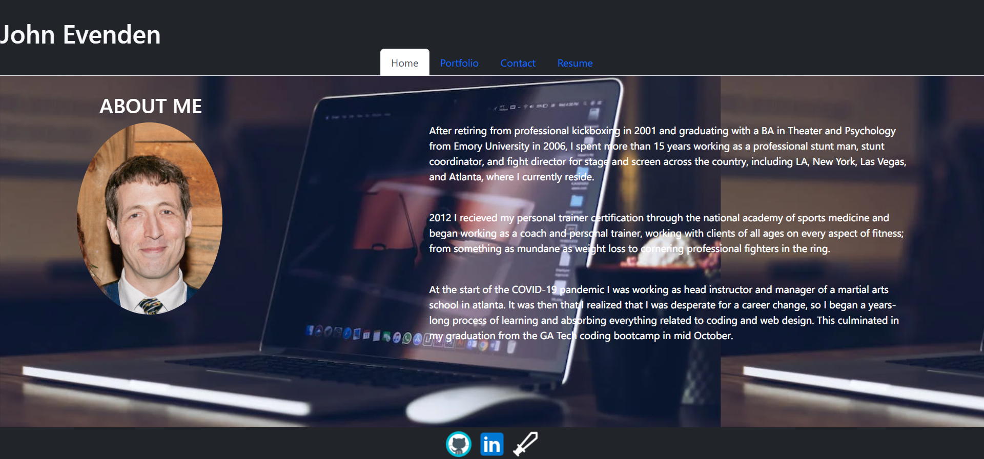 GitHub - Jevenden/Development_Portfolio: A single page application that serves to showcase my ...