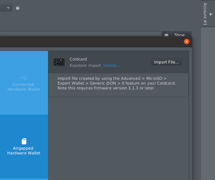 Coldcard instructions incorrect when creating additional accounts. · Issue #503 · sparrowwallet ...