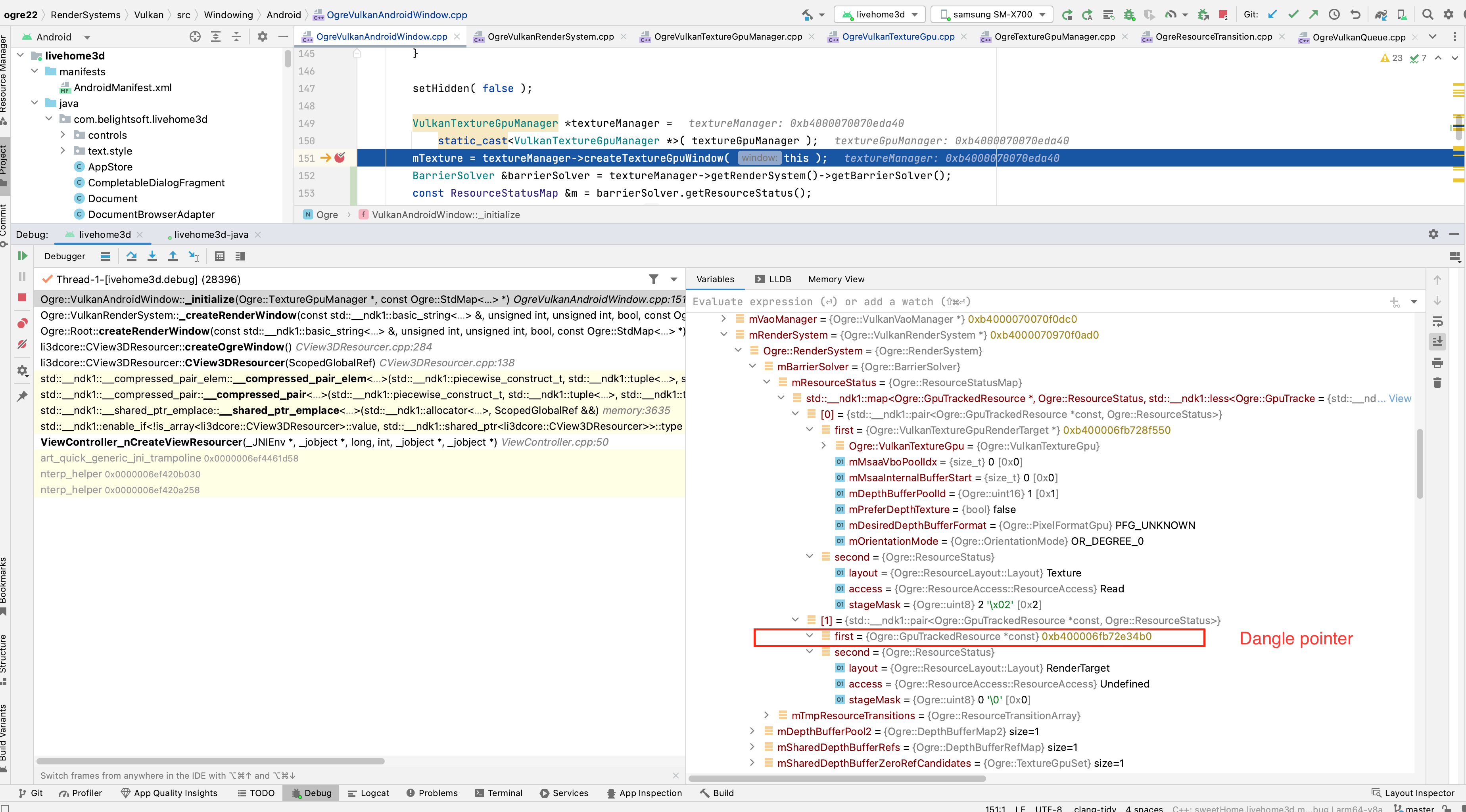 Dangle pointer in map BarrierSolver::mResourceStatus leads to the false positive assert in ...